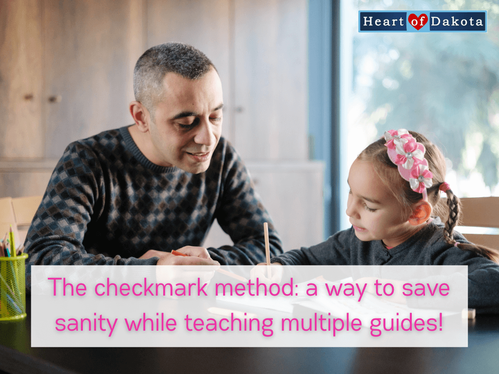 The checkmark method - so helpful when teaching multiple guides!